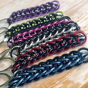 Chainmail Keychain, Fidget Keychain, Handmade Keychain, Metal Chainmail ...