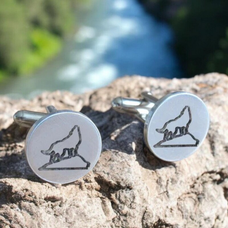 Wolf Cufflinks - Etsy