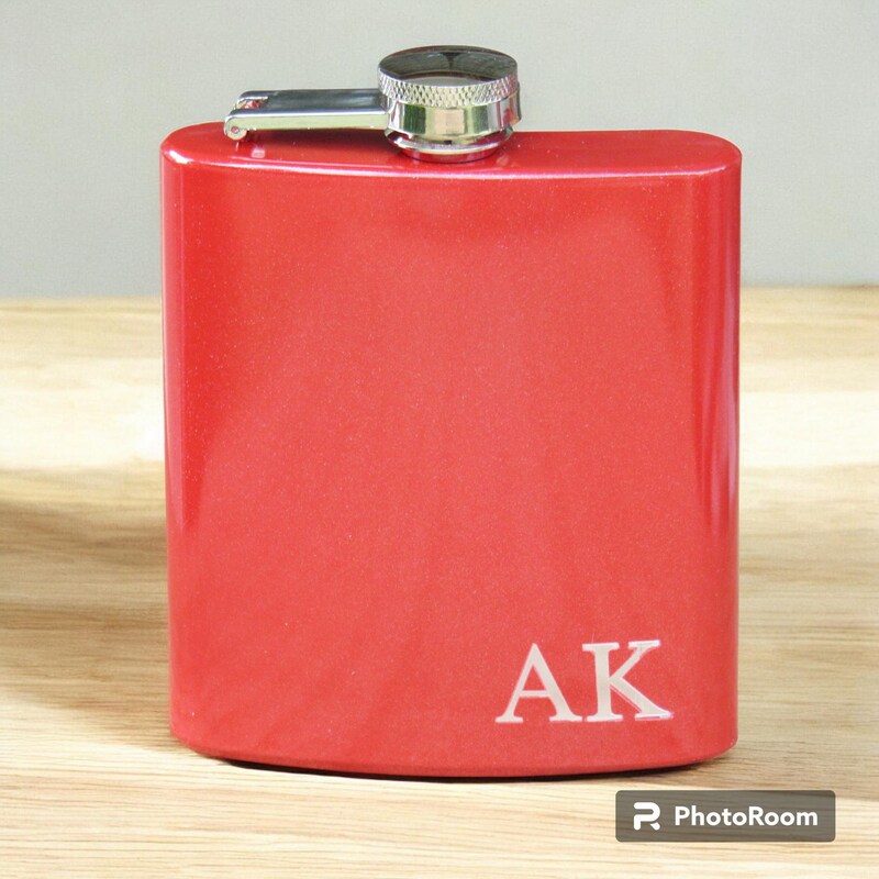 Monogram Flask - Etsy
