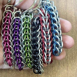 Chainmail Keychain, Fidget Keychain, Handmade Keychain, Metal Chainmail ...