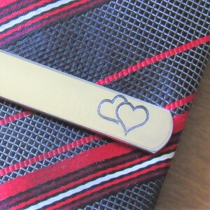 Personalized Tie Clip, Custom Tie Clip, Heart, Tie Clip, Wedding Gift ...