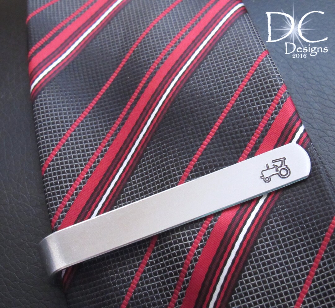 Tractor Tie Clip, Personalized Tie Bar, Farm Wedding, Farmer Gifts ...