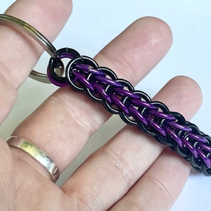 Chainmail Keychain, Fidget Keychain, Handmade Keychain, Metal Chainmail ...