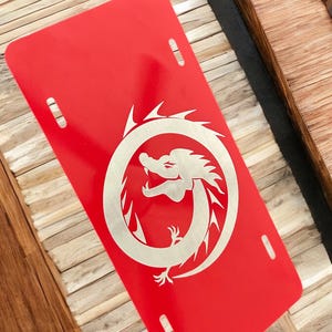 Dragon, Dragon Plate, Custom License Plate, Front License Plate, Vanity ...