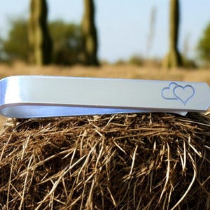 Personalized Tie Clip, Custom Tie Clip, Heart, Tie Clip, Wedding Gift ...