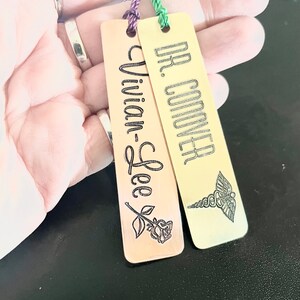 Personalized Bookmark, Custom Bookmark, Engraved Bookmark, Metal ...