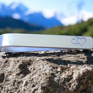 Personalized Tie Clip, Custom Tie Clip, Heart, Tie Clip, Wedding Gift ...