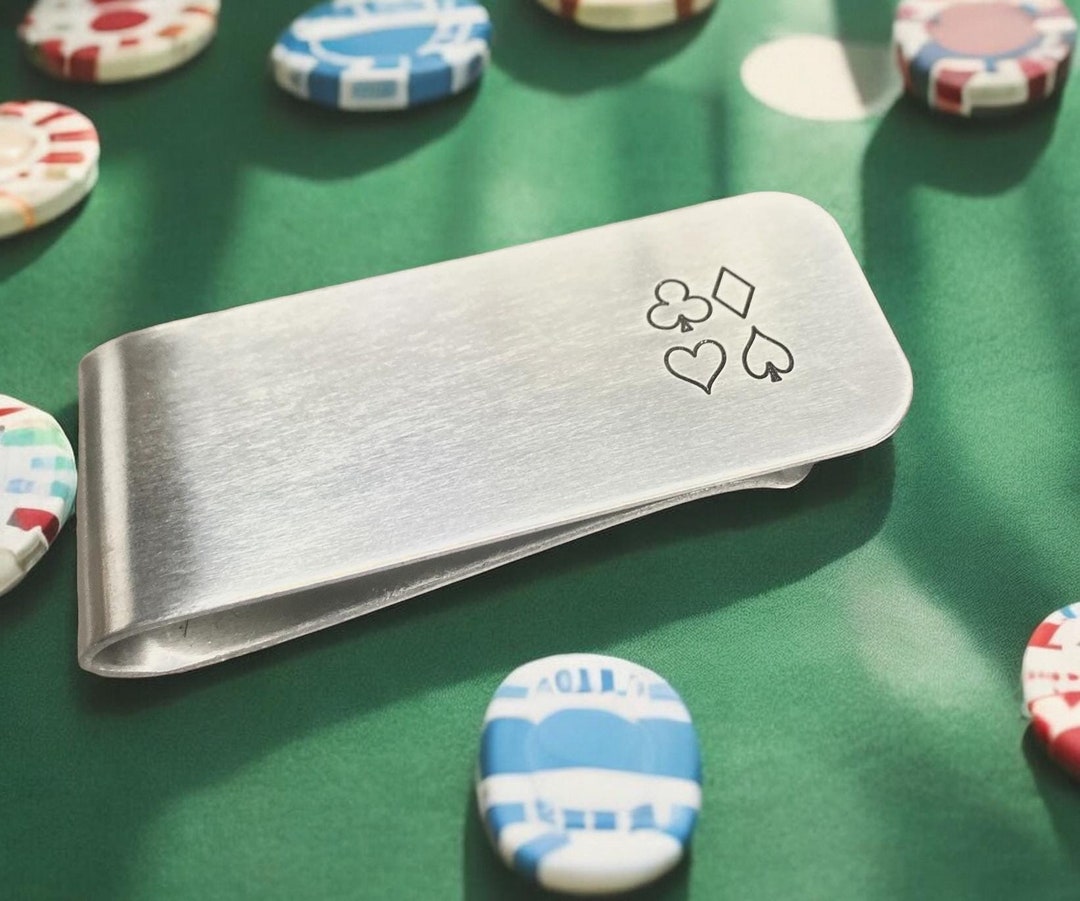 Engraved Poker Card Money Clip: Aluminum or Brass, Groomsmen Gift - Etsy