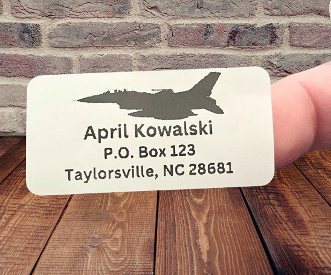 Fighter Jet Personalized Address Labels: Military Envelope Stickers - Etsy
