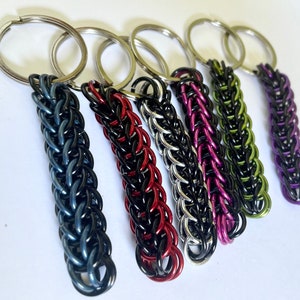 Chainmail Keychain, Fidget Keychain, Handmade Keychain, Metal Chainmail ...