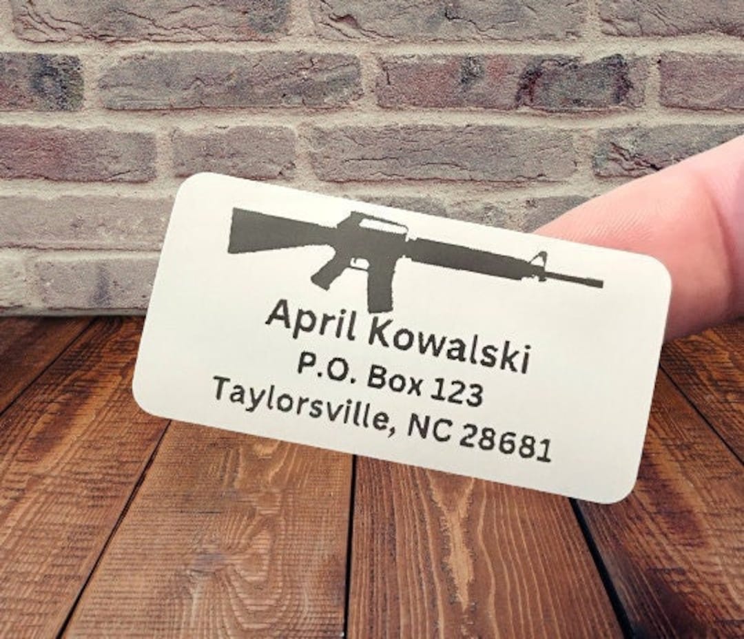 M16 Rifle Guns Personalized Address Labels Envelope - Etsy