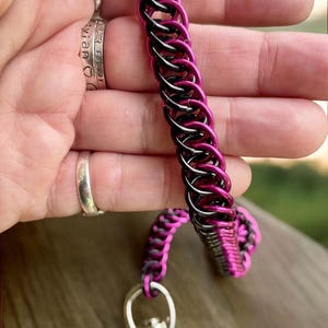 Handmade Anodized Aluminum Chainmail Wallet Chain: Biker Punk Goth - Etsy