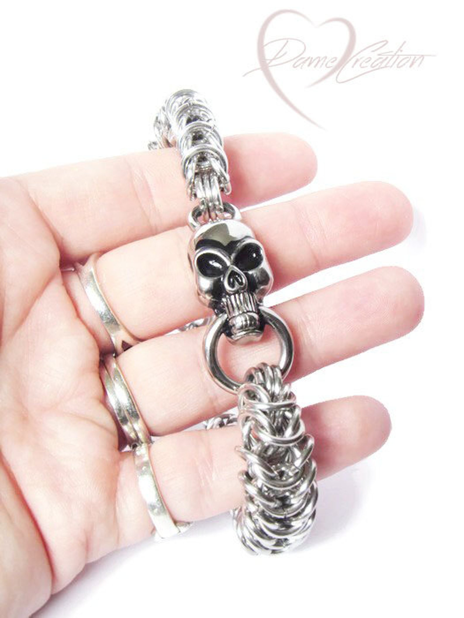 Skull Bracelet Mens Bracelet Mens Jewelry Silver Bracelet | Etsy