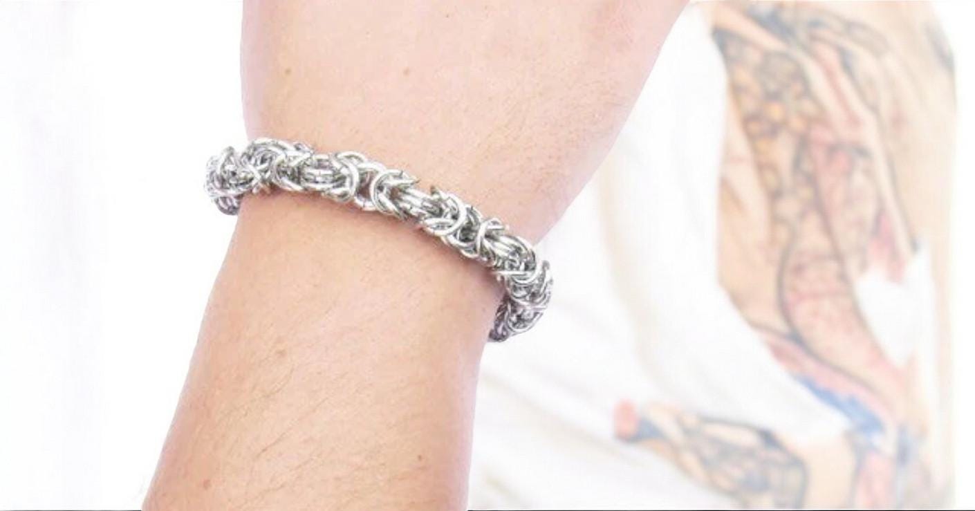 Handmade Chainmail Bracelet – Chain Mail Jewelry, Unisex Armor Bracelet ...