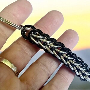 Chainmail Keychain, Fidget Keychain, Handmade Keychain, Metal Chainmail ...
