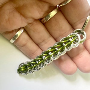 Chainmail Keychain, Fidget Keychain, Handmade Keychain, Metal Chainmail ...