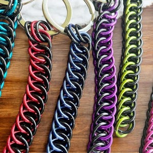 Handmade Anodized Aluminum Chainmail Wallet Chain: Biker Punk Goth - Etsy