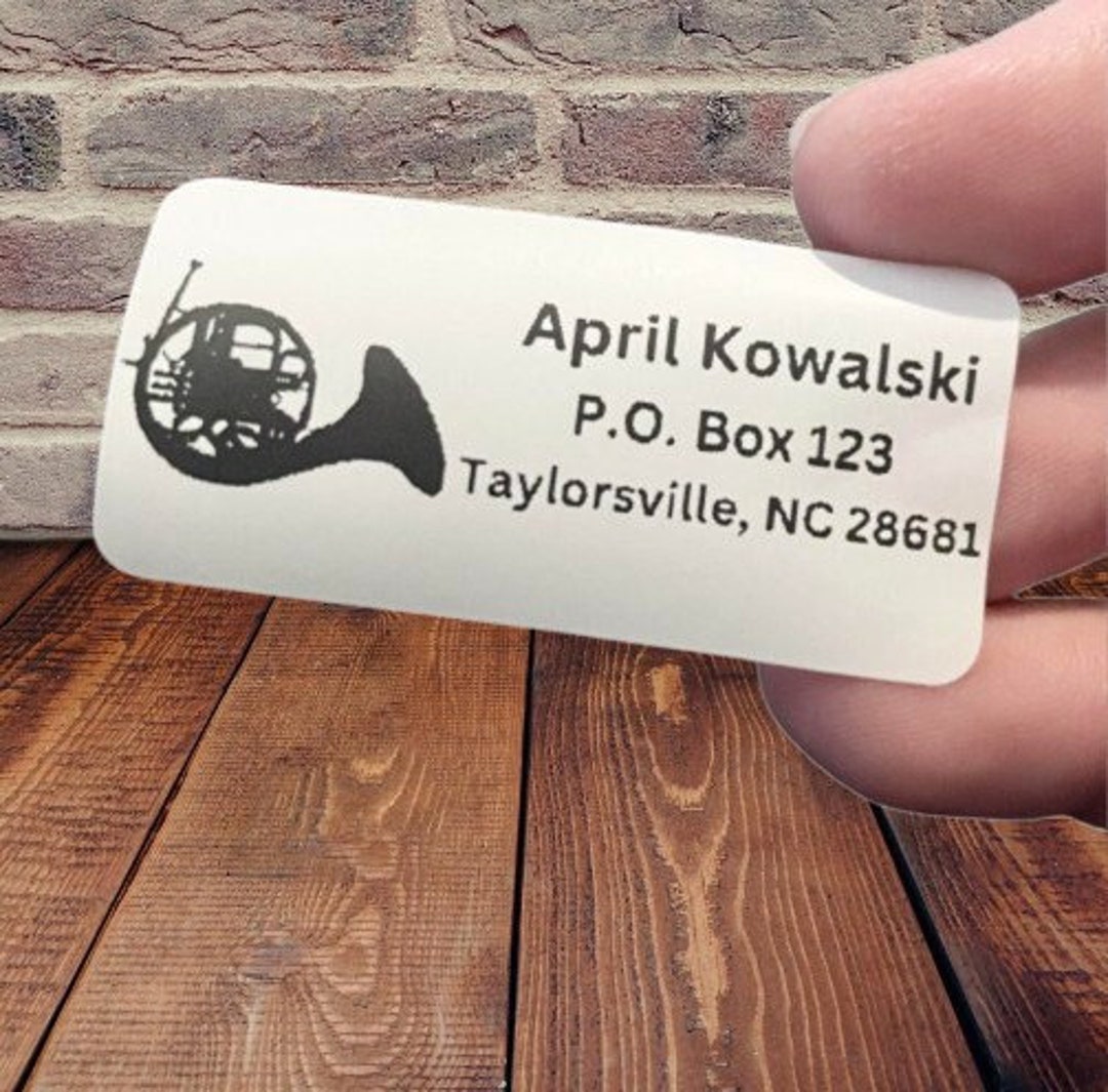 French Horn Personalized Address Labels: Custom Return Stickers - Etsy