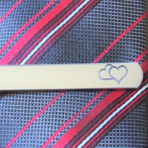 Personalized Tie Clip, Custom Tie Clip, Heart, Tie Clip, Wedding Gift ...
