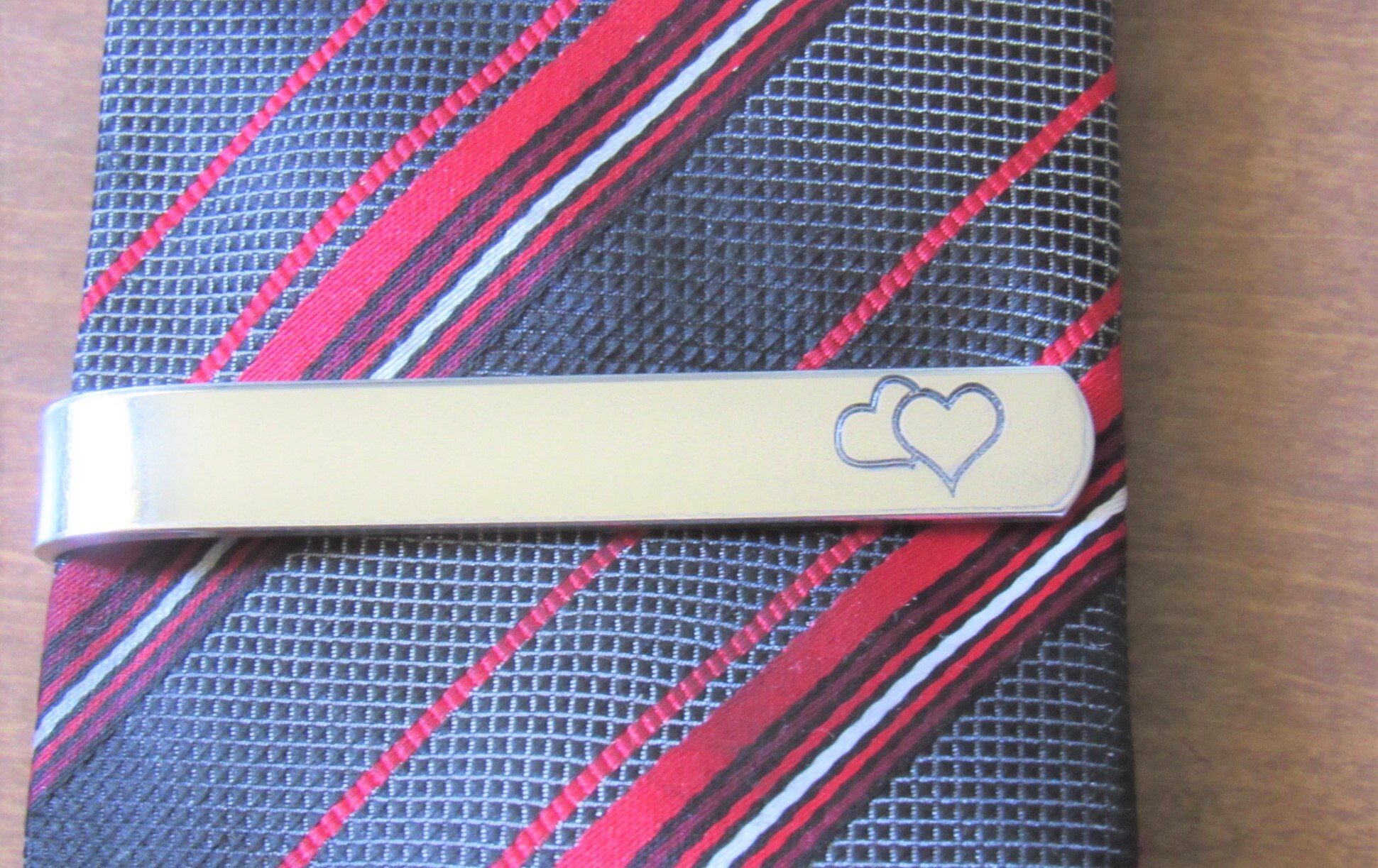 Personalized Tie Clip, Custom Tie Clip, Heart, Tie Clip, Wedding Gift ...