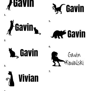 Custom Stickers, Cute Stickers, Funny Stickers, Cat Stickers, Name ...