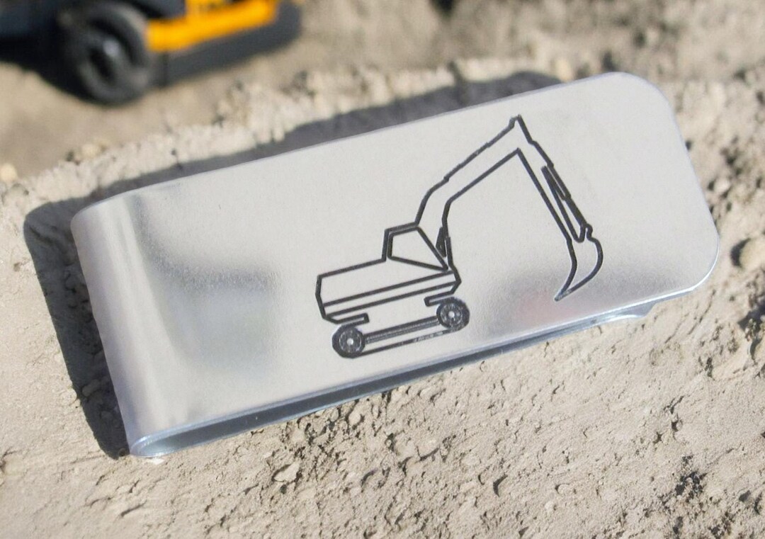 Engraved Excavator Money Clip: Custom Aluminum Gift - Etsy