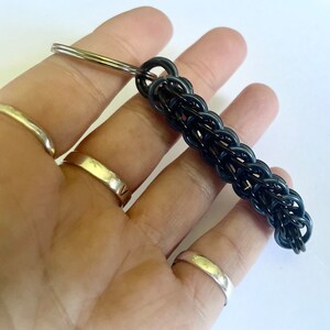 Chainmail Keychain, Fidget Keychain, Handmade Keychain, Metal Chainmail ...