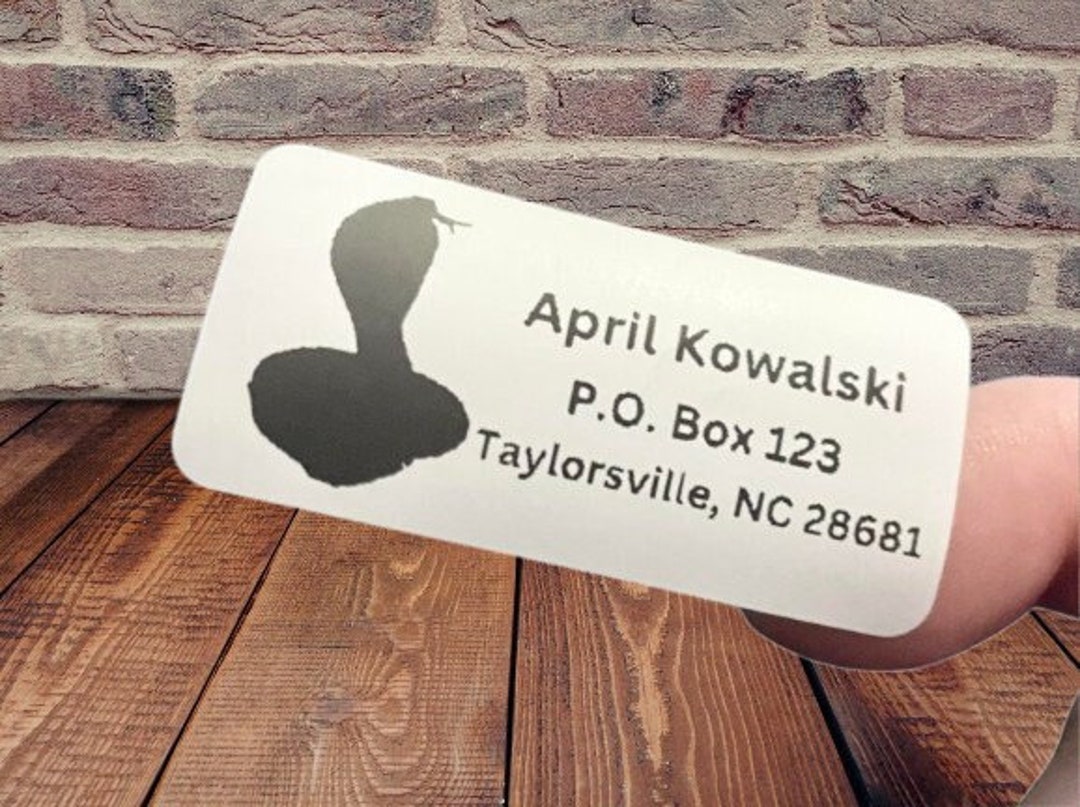 Cobra Snake Personalized Address Labels: Custom Return Stickers - Etsy