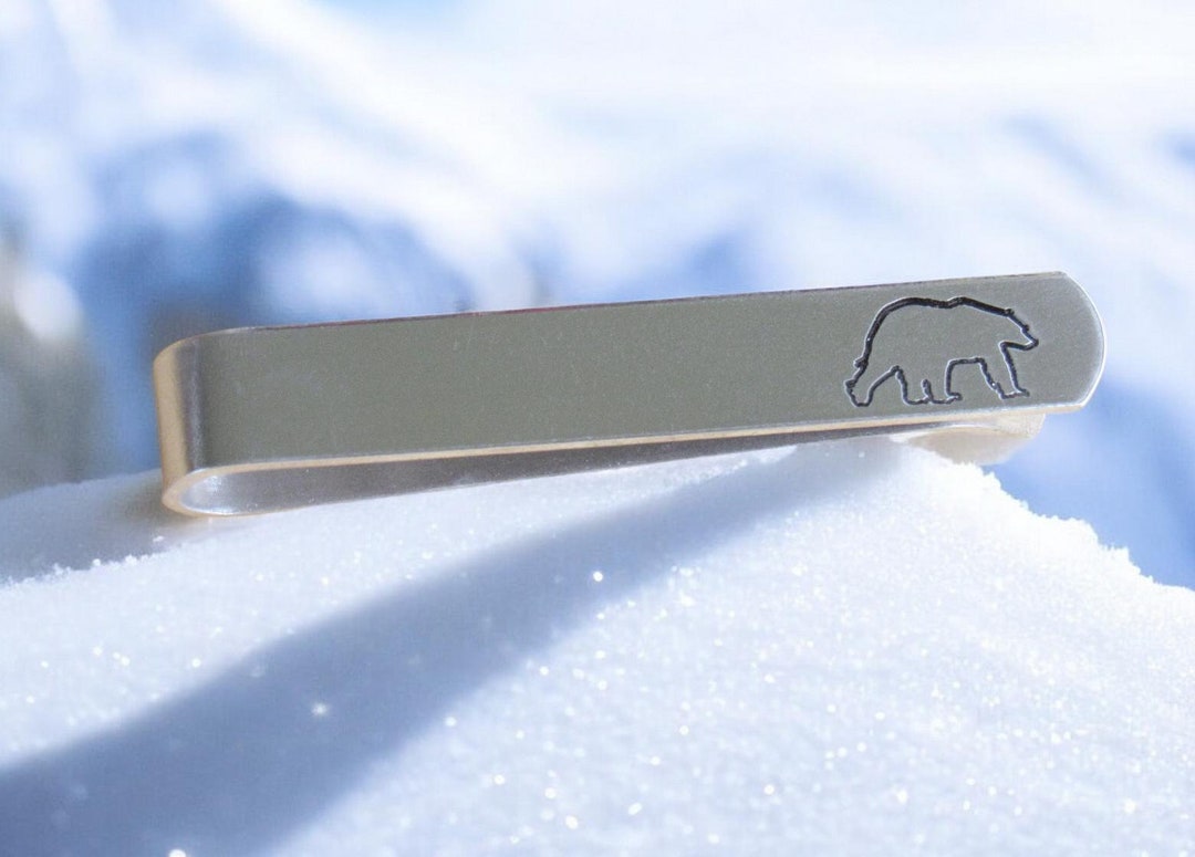 Engraved Polar Bear Tie Clip: Personalized Aluminum Tie Bar - Etsy