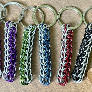Chainmail Keychain, Fidget Keychain, Handmade Keychain, Metal Chainmail ...