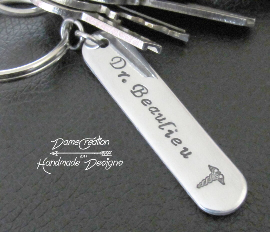 Personalized Keychain for Doctor, Gifts for Him, Personalised Keyring ...