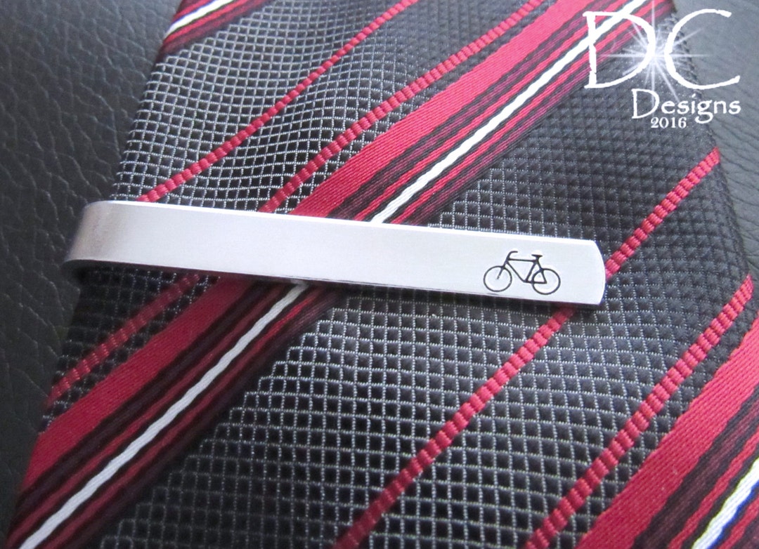 Bicycle, Cycling, Custom Tie Clip, Engraved Tie Clip, Personalized Tie ...