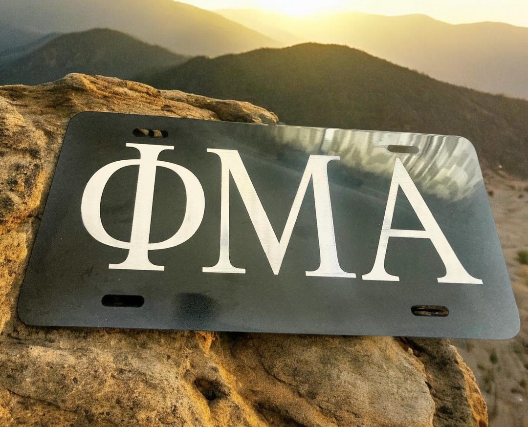 Fraternity Front Vanity Plate – Custom Greek Letters License Plate ...