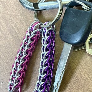 Chainmail Keychain, Fidget Keychain, Handmade Keychain, Metal Chainmail ...