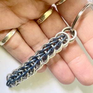 Chainmail Keychain, Fidget Keychain, Handmade Keychain, Metal Chainmail ...