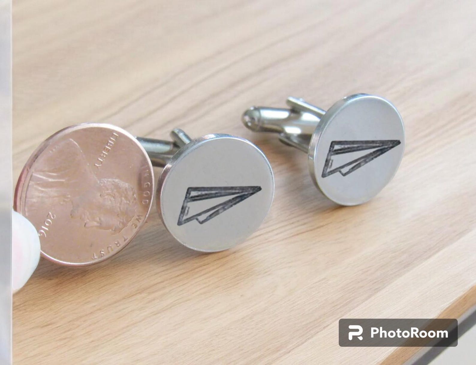 Personalized Paper Airplane Cufflinks: Engraved Aluminum Groomsmen Gift ...
