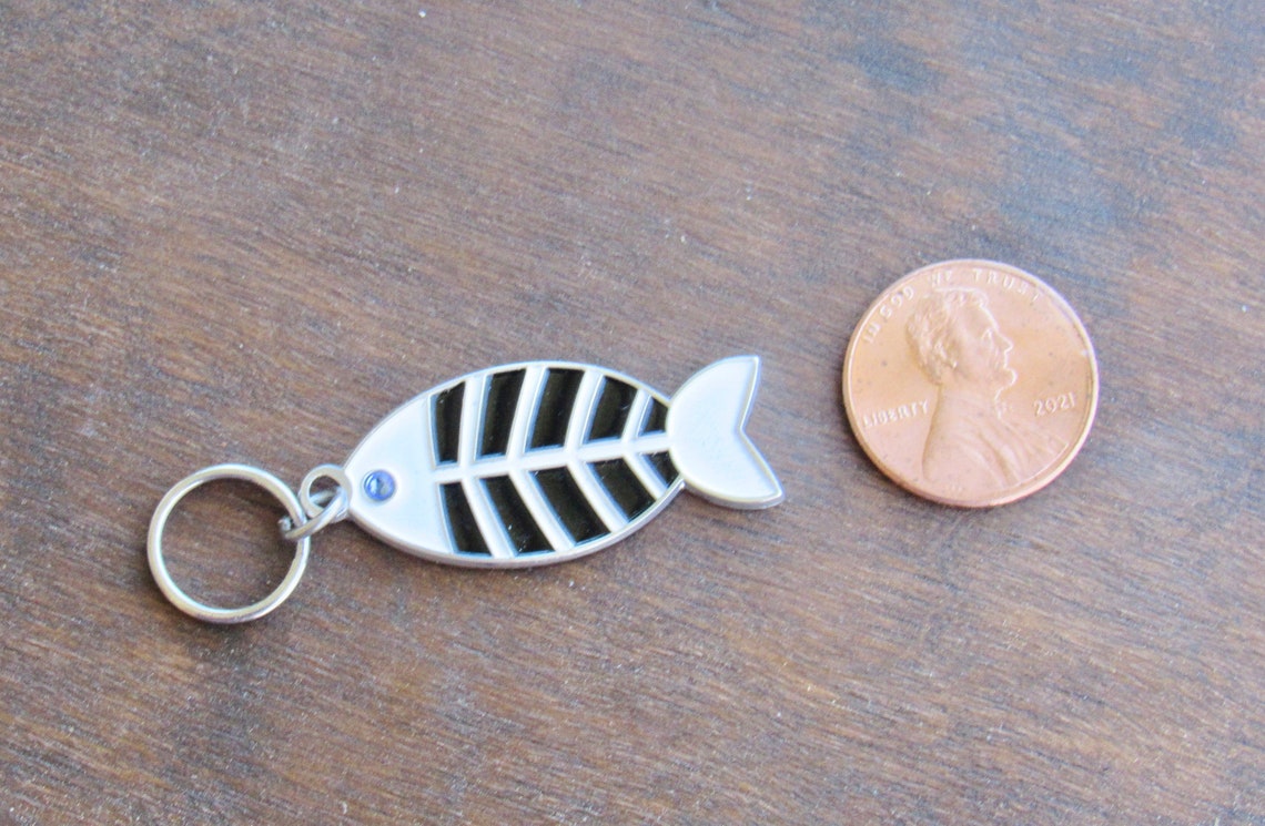 Personalized Fish Tag Cat Name Tag Fish Shaped Cat Tag | Etsy