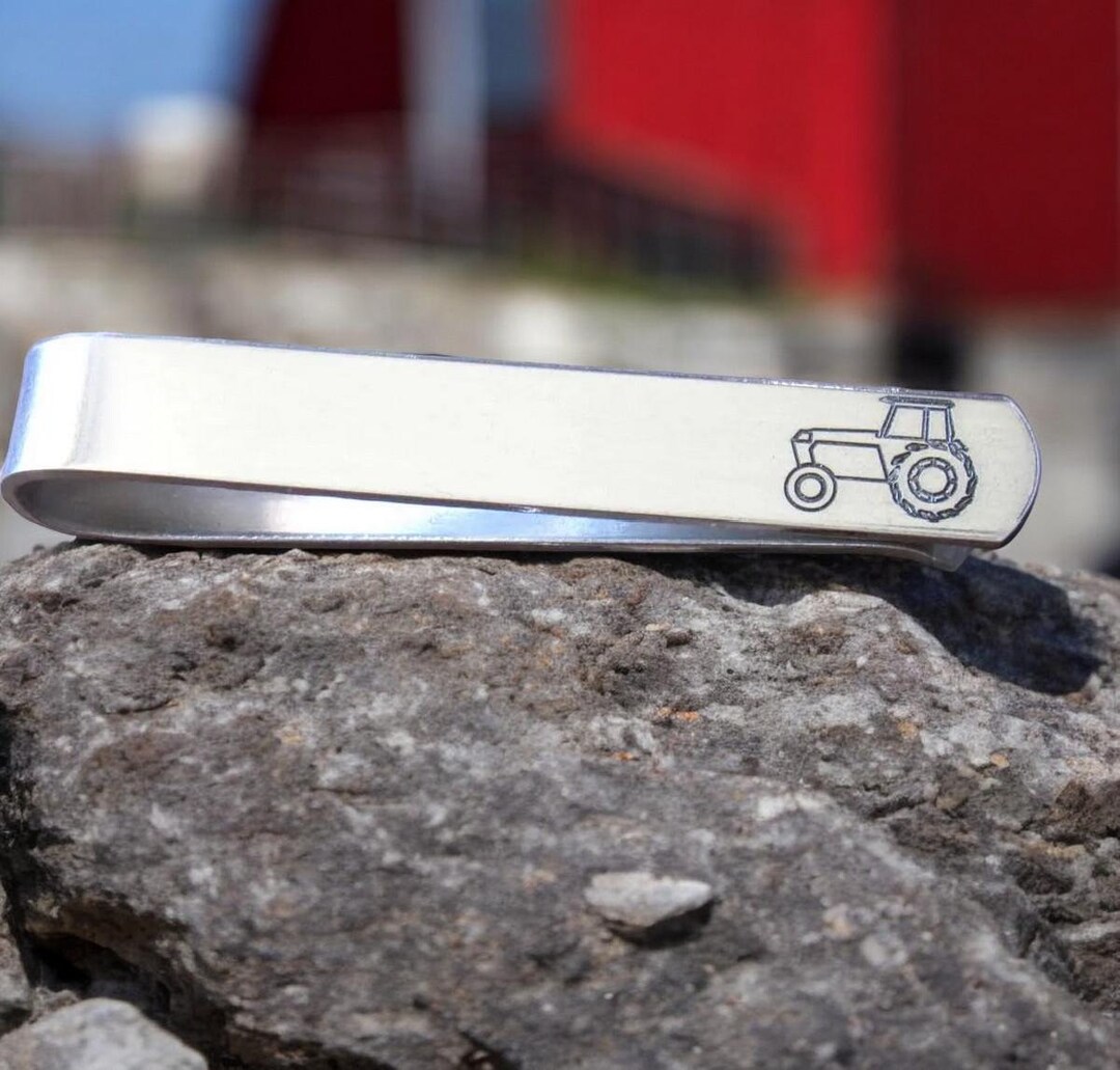 Engraved Tractor Tie Clip: Rustic Farm Wedding Tie Bar - Etsy