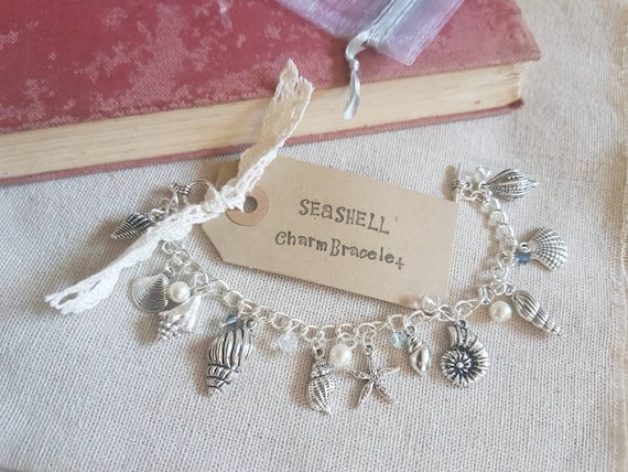 Seashell Charm Bracelet Seashell Bracelet Sea Theme | Etsy