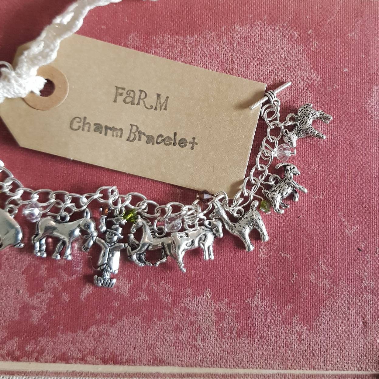 Farm Charm Bracelet Farm Bracelet Farm Animal Charms Farm - Etsy