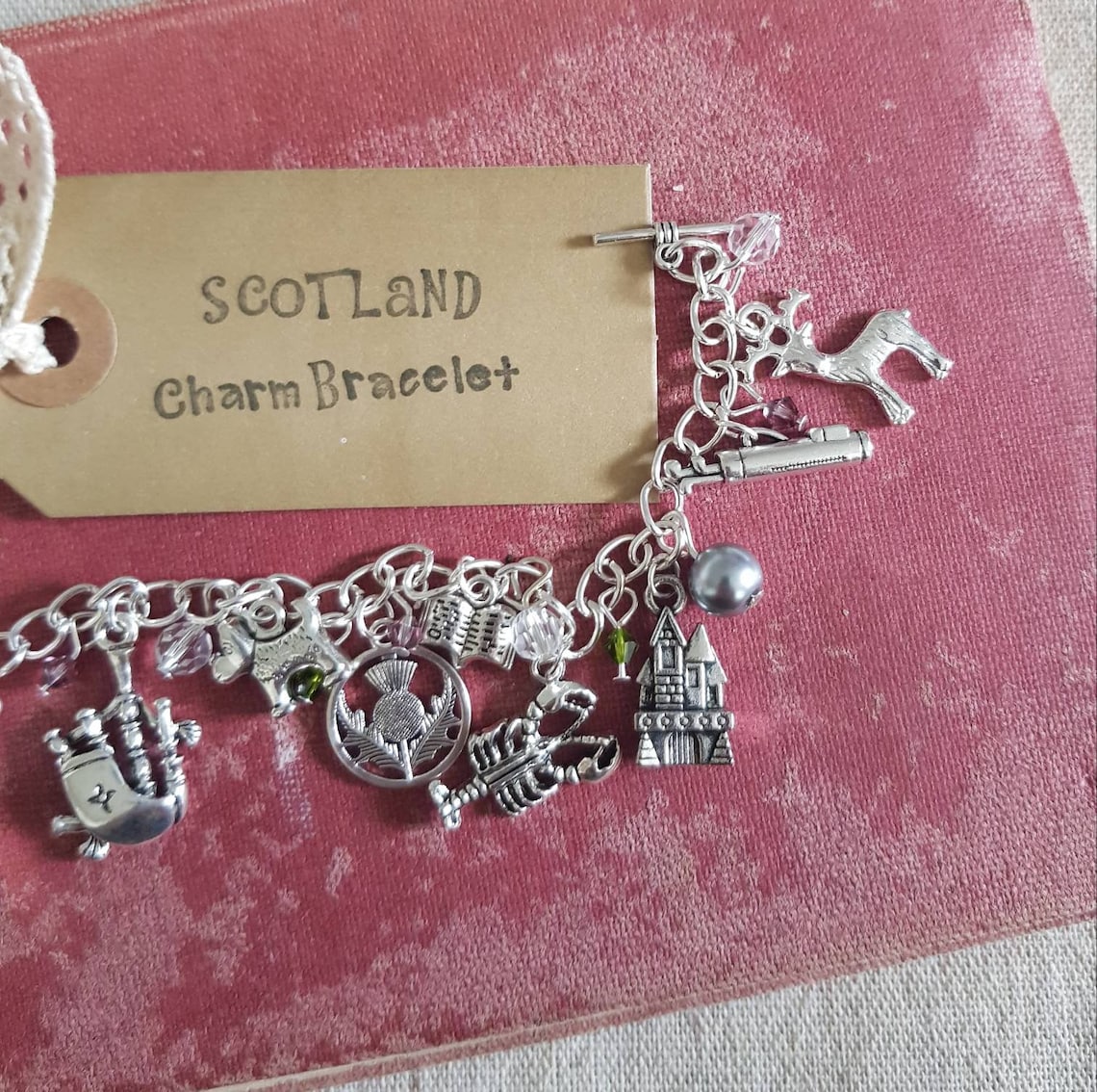 Scotland Charm Bracelet Scotland Bracelet Scottish Charms - Etsy