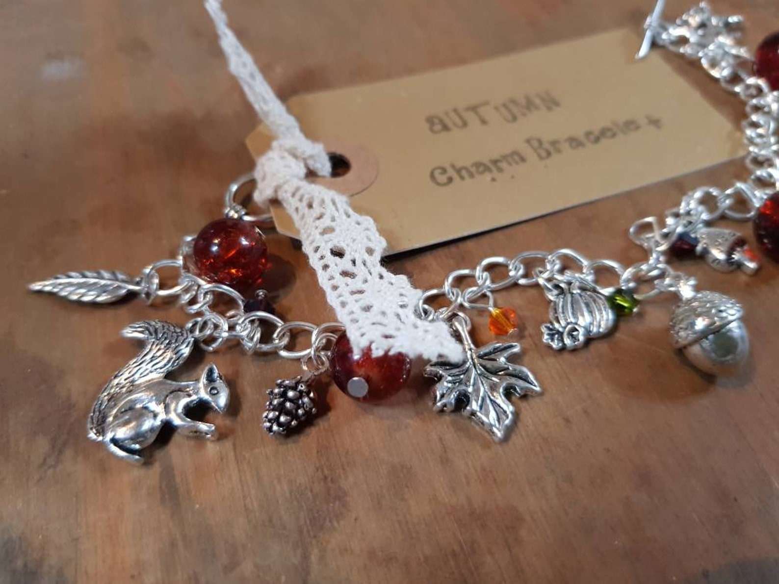 Autumn Charm Bracelet Autumn Bracelet Fall Bracelet - Etsy