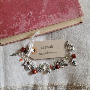 Autumn Charm Bracelet, Autumn Bracelet, Fall Bracelet, Woodland ...
