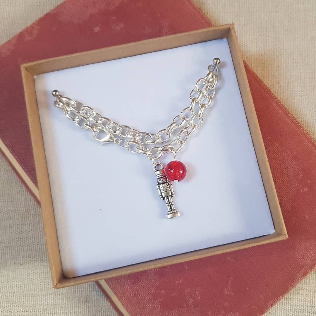 Nutcracker Charm Bracelet, Christmas Charm Bracelet - Etsy