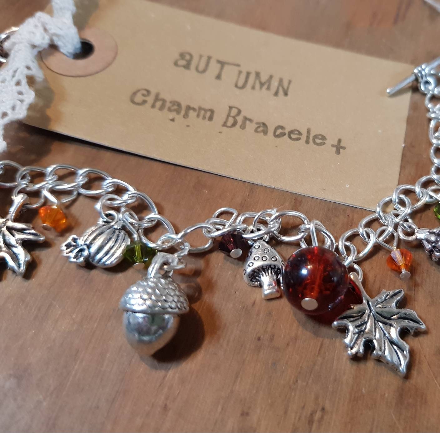 Autumn Charm Bracelet Autumn Bracelet Fall Bracelet - Etsy UK