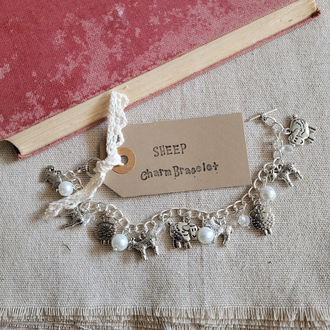 Sheep Charm Bracelet, Sheep Bracelet, Farm Animal Jewellery, Farm ...