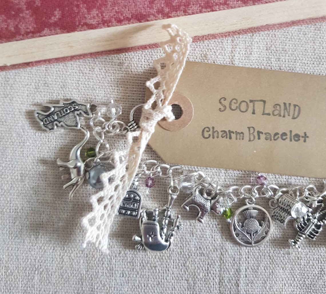 Scotland Charm Bracelet Scotland Bracelet Scottish Charms - Etsy
