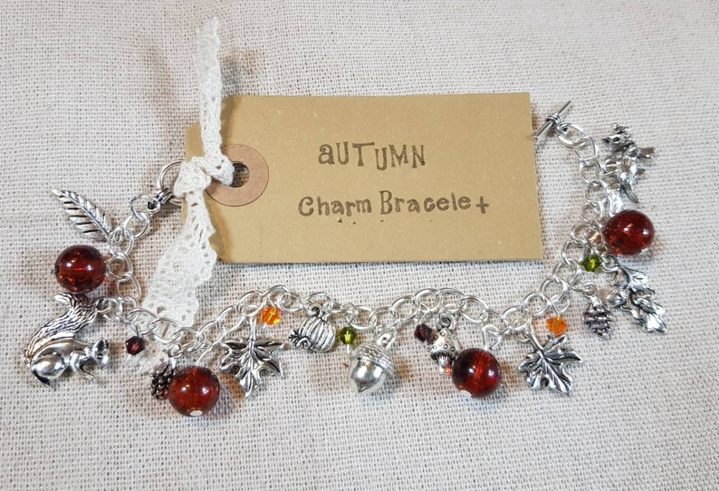 Autumn Charm Bracelet Autumn Bracelet Fall Bracelet - Etsy