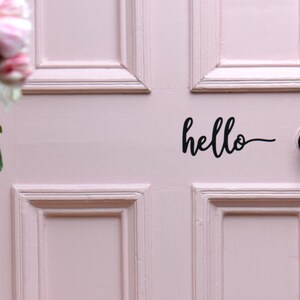 Hello Door Sticker - Front Door Decor - Front Door Sign - Front Door ...