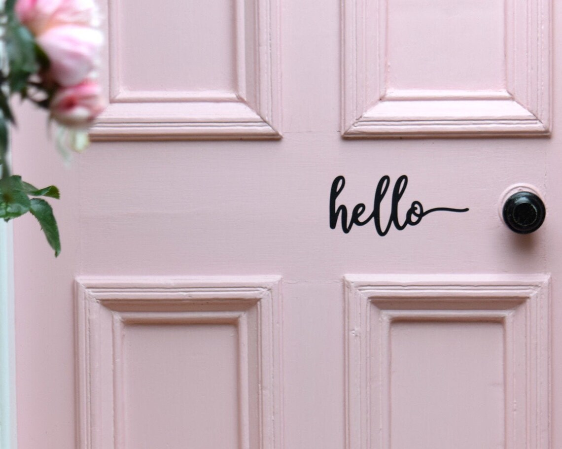 Hello Door Sticker Front Door Decor Front Door Sign | Etsy UK